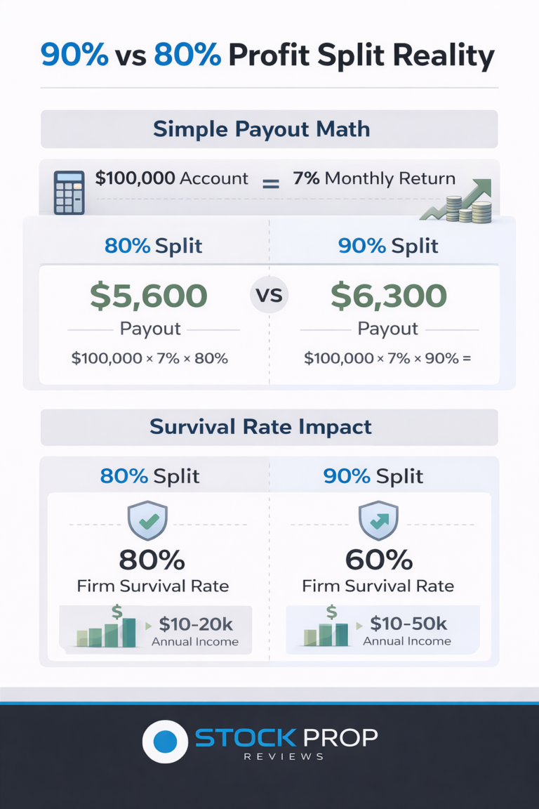 Best Prop Firms With High Profit Split (90%+) - Stock Prop Reviews